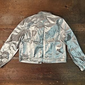 Frame Denim | Jackets & Coats | Frame Le Vintage Silver Luxury Denim ...